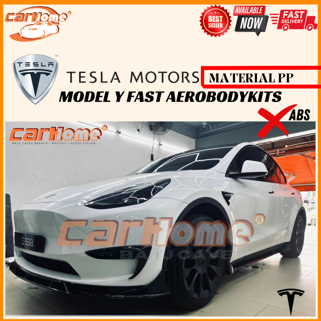 Tesla Model Y Aero bodykit front side rear skirt lip diffuser splitter ...