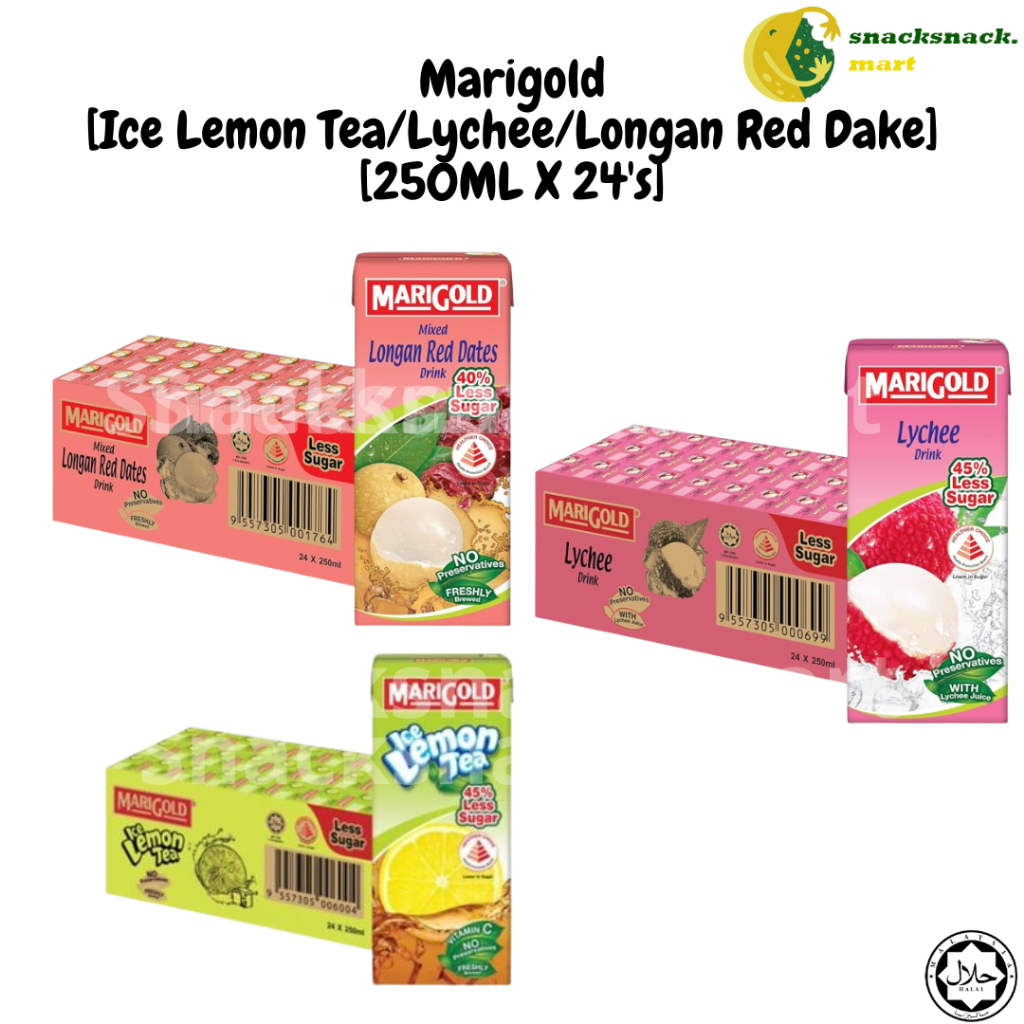 Marigold [Ice Lemon Tea/Lychee/Longan Red Dake] [250ML x 24's] [1 ...