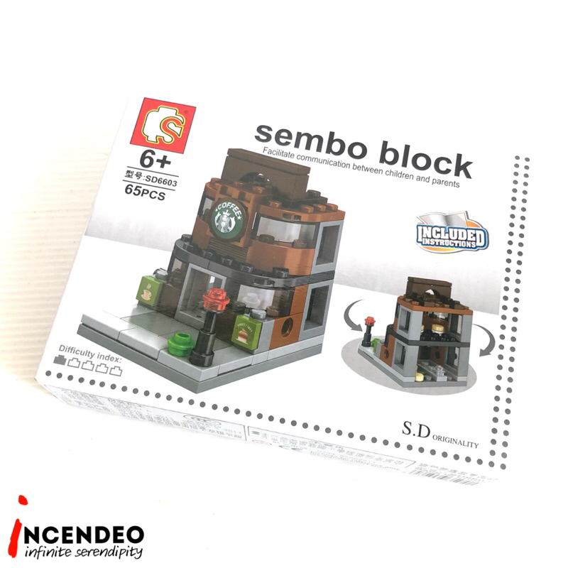 Sembo Block Coffee Shop Building Blocks Set | Shopee Singapore