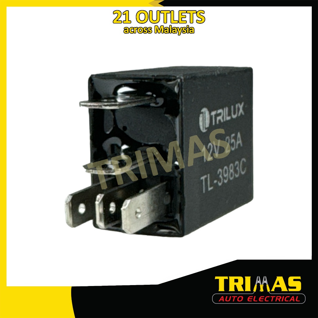 5 Pin 12V 25A Proton Wira Waja Saga Miniature Fuel Pump Relay | Shopee ...