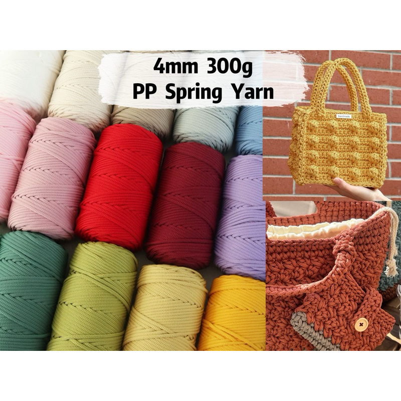 4mm Benang pp spring 300g | 4mm Premium Chunky rope | Colour Cord yarn ...