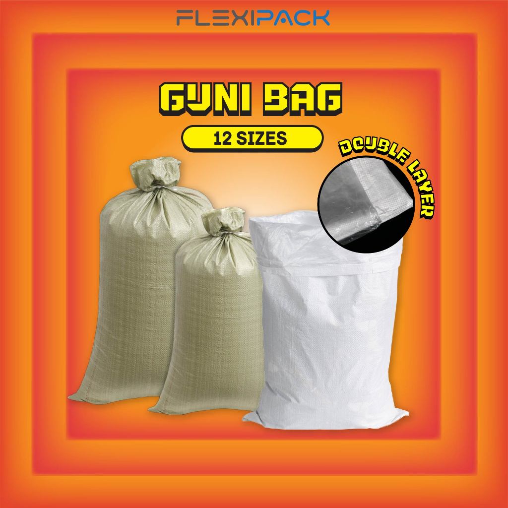 1PC Large PP Woven Guni Bag Sand Courier Storage Plastic Gunny Sack ...