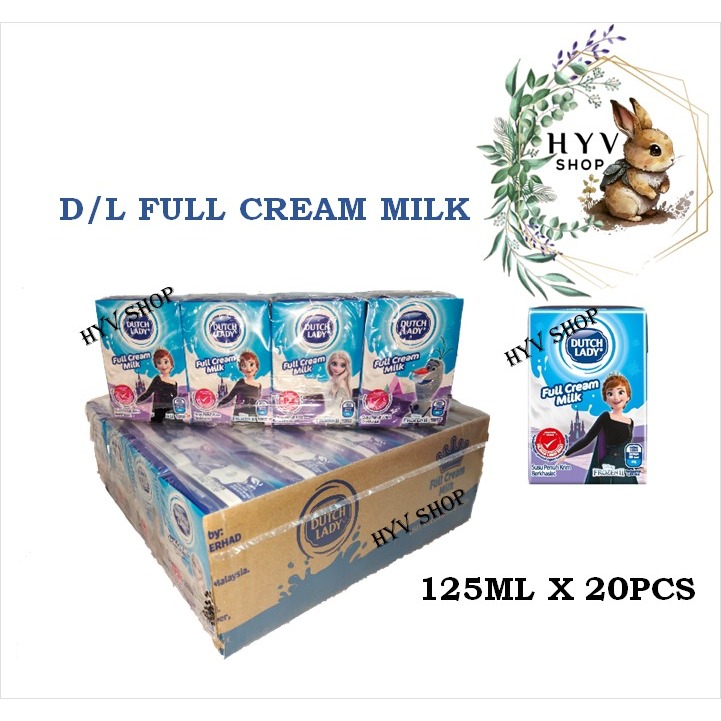 Dutch Lady Full Cream Milk (125ml x 20pcs) - Random Design | Shopee Singapore