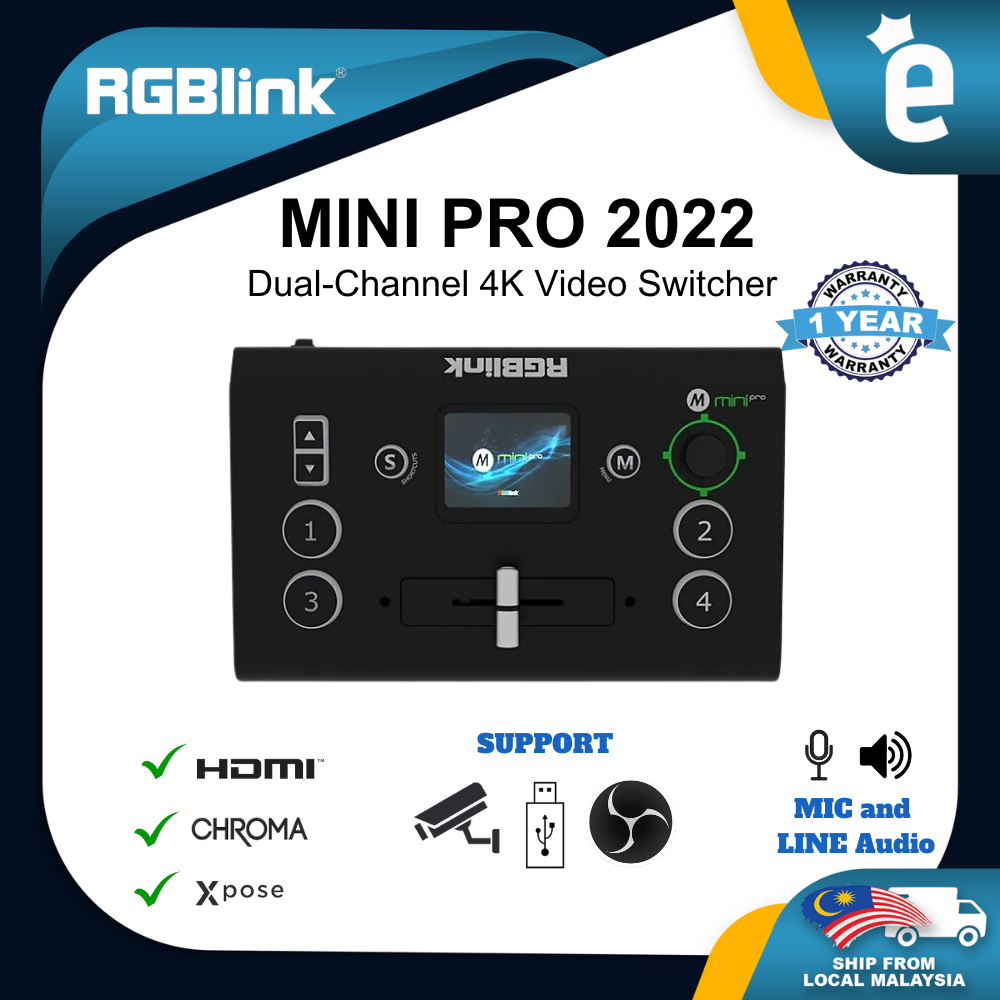 RGBLINK MINI PRO 2022 Dual-Channel 4K Video Switcher | Shopee Singapore