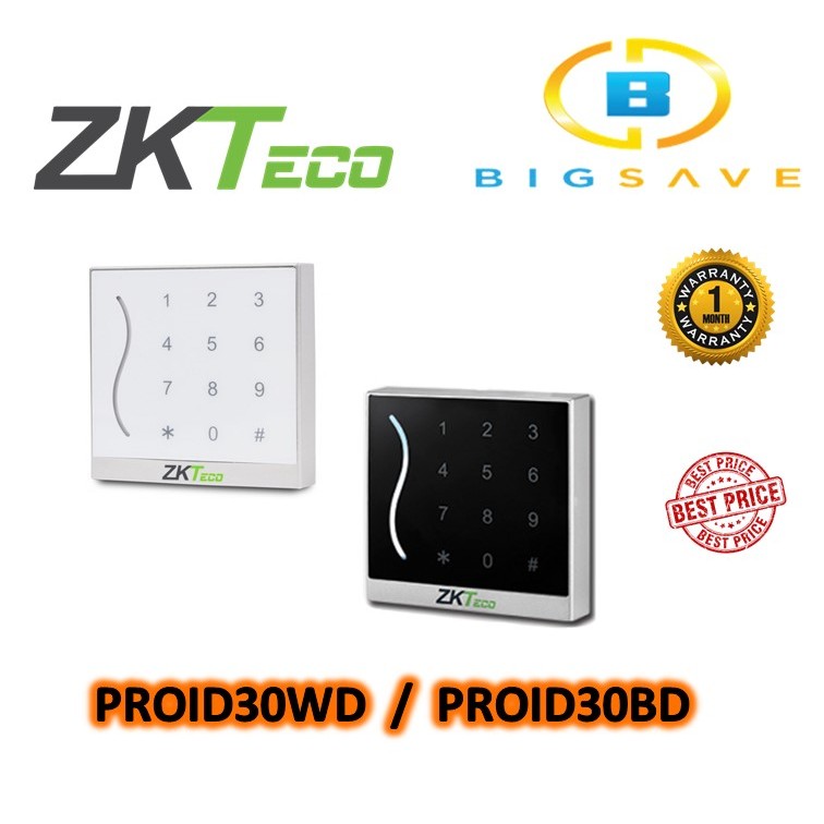 ZKTECO PROID30WD / PROID30BD RFID READER MIFARE DESFIRE DOOR ACCESS CONTROL | Shopee Singapore