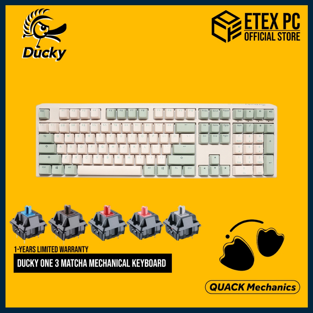 Ducky One 3 Matcha Mechanical Keyboard ( Mx Blue / Mx Brown / Mx Red ...
