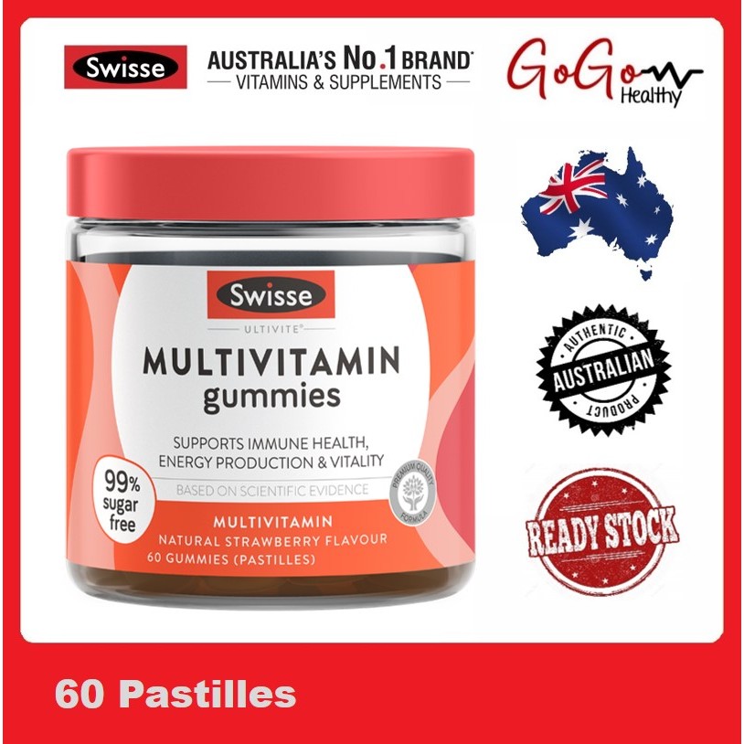 Swisse Ultivite Multivitamin Adult Gummies 60 Pastilles (EXP APR 2026) | Shopee Singapore