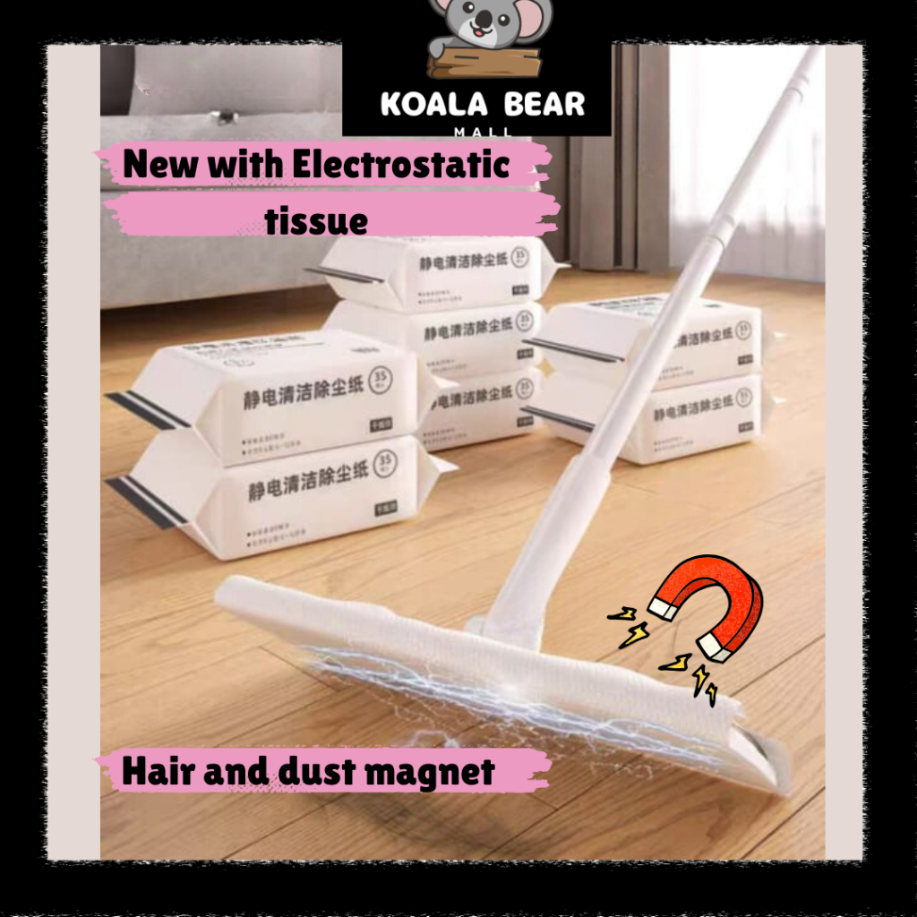 Electrostatic Flat Mop Tisu Pengelap Lantai Mop Tisu Pakai Buang Dust ...
