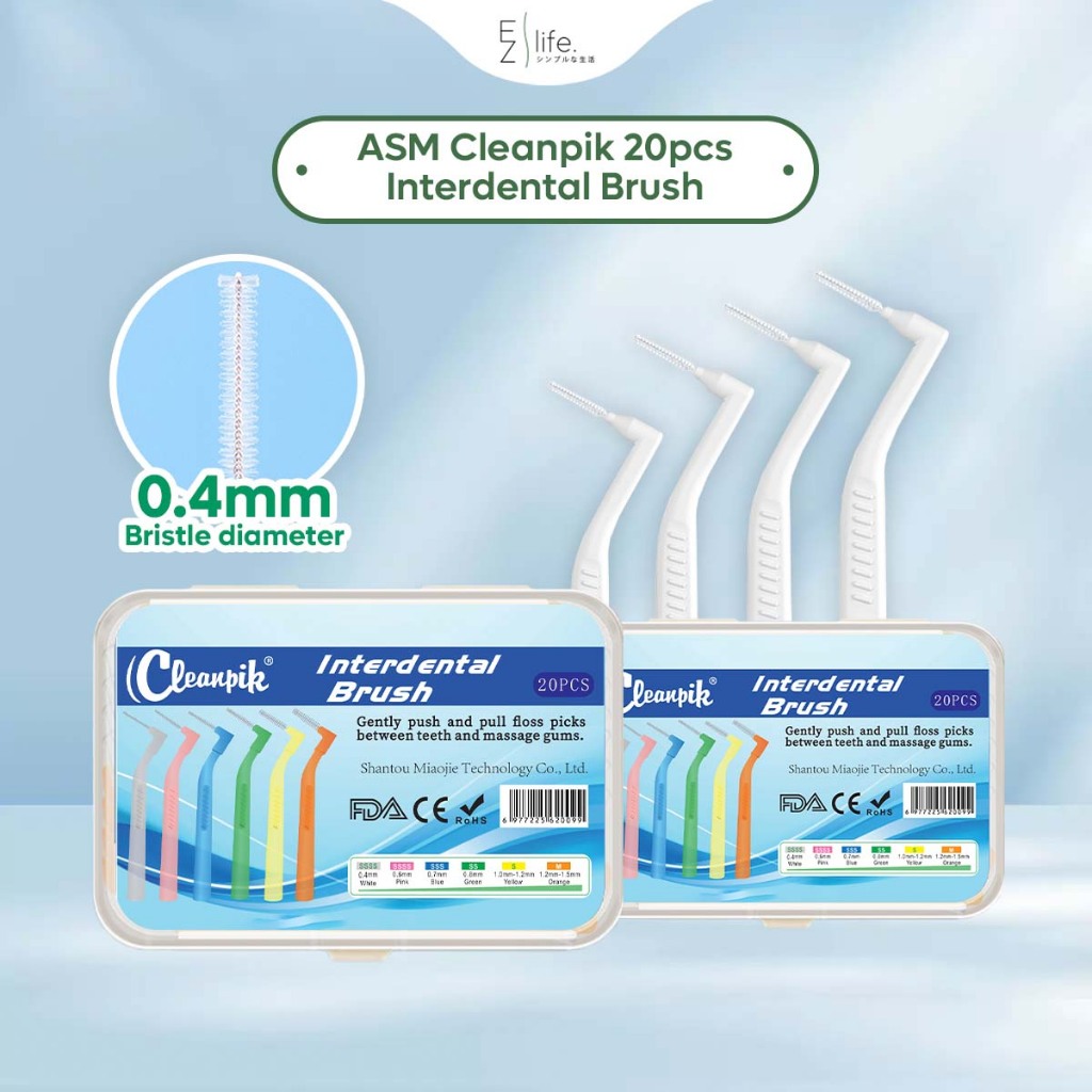EzLife ASM Cleanpik 20pcs Interdental Brush Lshape toothbrush braces ...