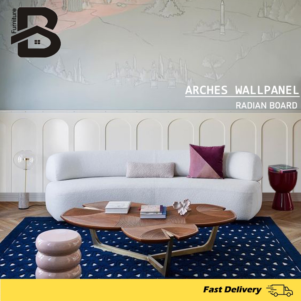 Radian Batten Wall / Arches/ Arch / Shiplap Wind Coating MDF/fluted ...