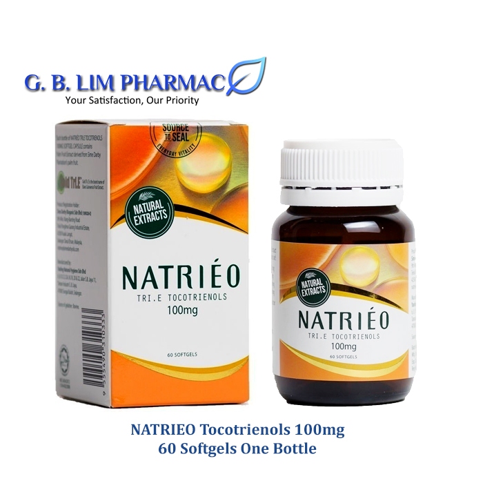 Natrieo Tocotrienol 100mg 60 Softgels One Bottle (EXP: 1-SEP-2027 ...