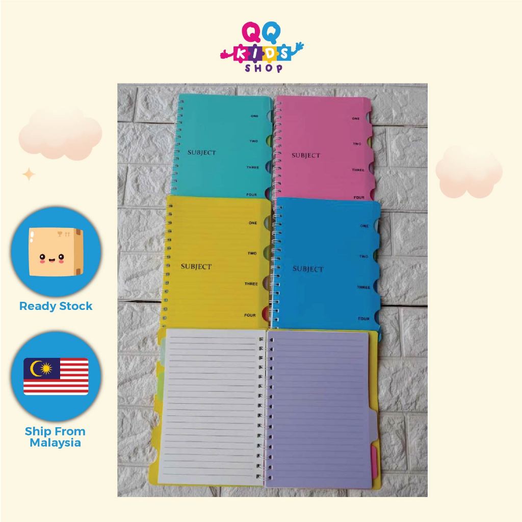 A5 Subject Index Spiral Ring Single Line Note Book 笔记本 Buku Nota ...