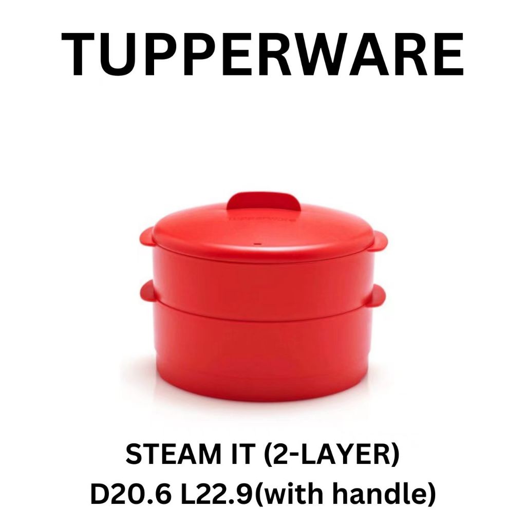 MEGA ! Steam It Red Colour Two Layers With Cover tupperware steam red ...