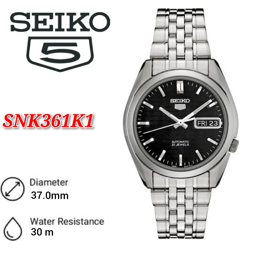 Seiko 5 Automatic 21 Jewels SNK361K1 Men's Watch | Shopee Singapore