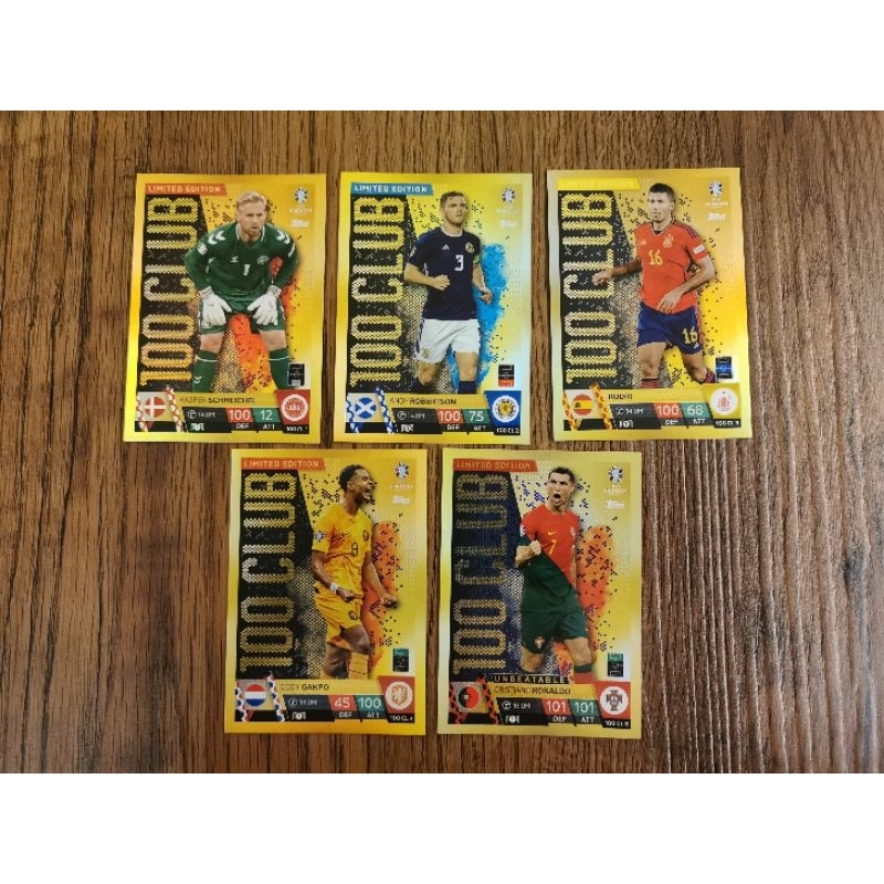 Topps Match Attax UEFA Euro 2024 - 100 Club Cards (Kasper, Robertson ...