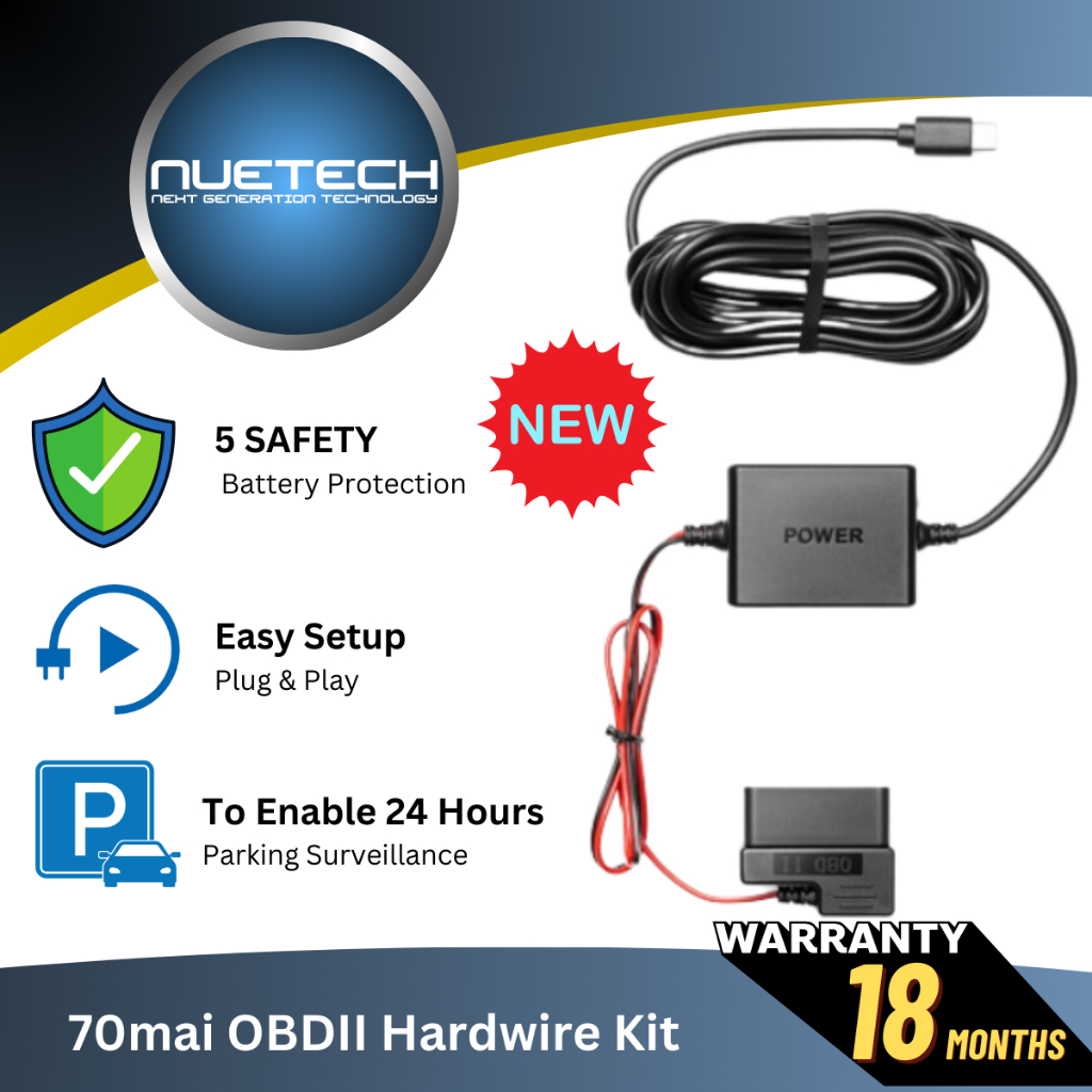 [New Launch] 70mai OBD-II Hardwire Kit | 24 Hours Parking Mode | Easy ...