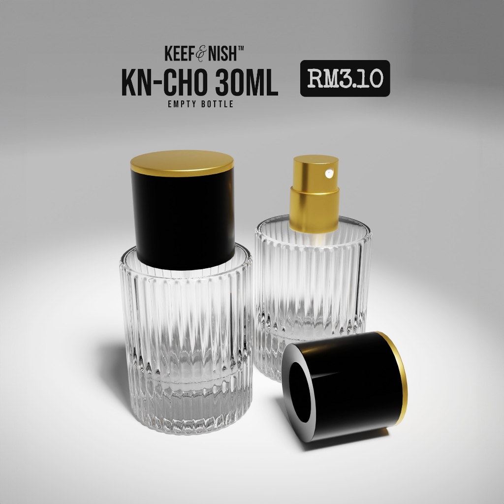 PERFUME PARFUM EMPTY BOTTLE BOTOL KOSONG KEEF & NISH KN-CHO 30ML ...