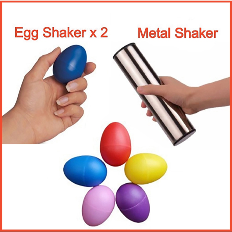 Egg Shaker Metal Shaker Maracas for Percussion Musical Instrument ...