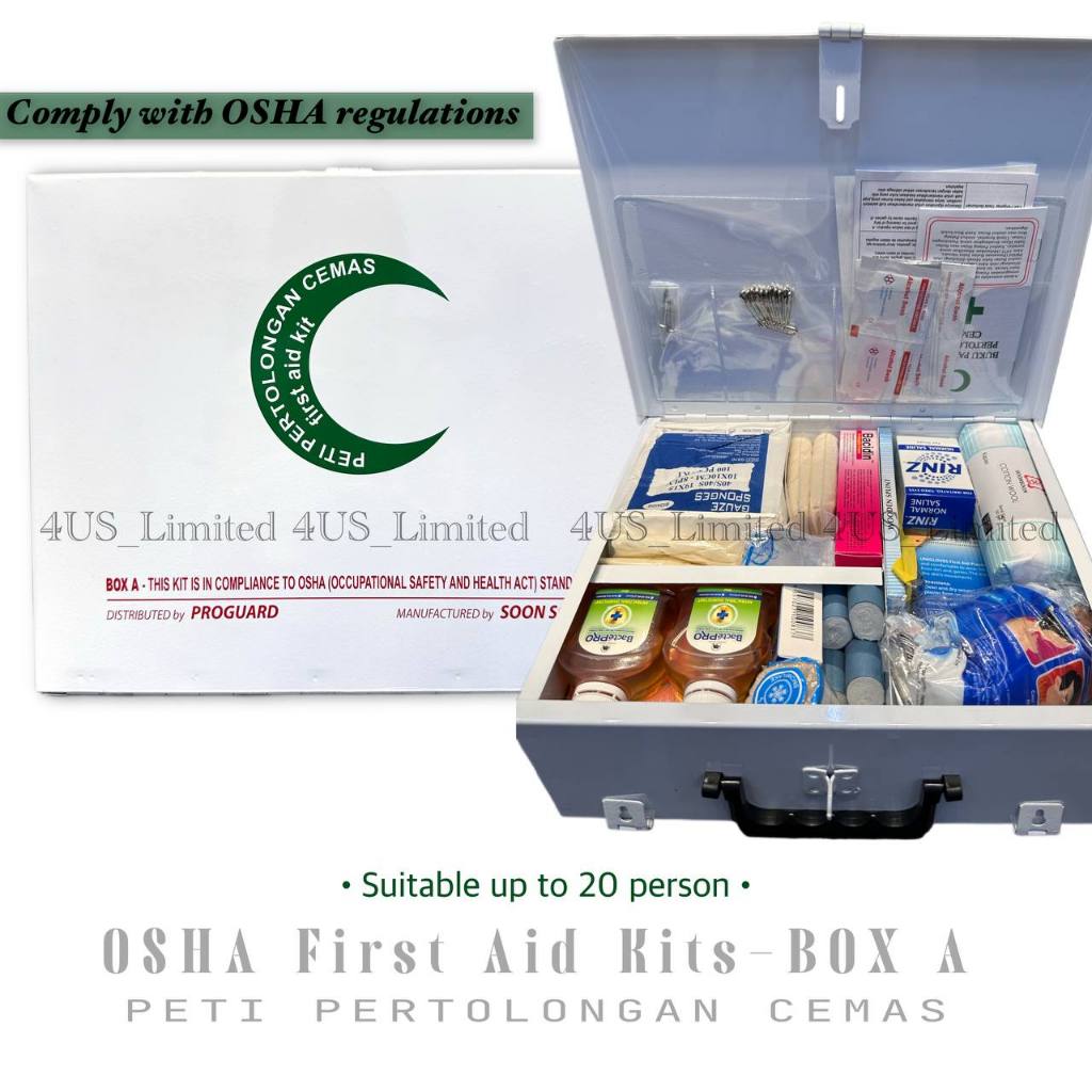 PROGUARD OSHA FIRST AID KIT C/W MEDICINE,BOX A | Workplace first aid kit | Peti Pertolongan ...
