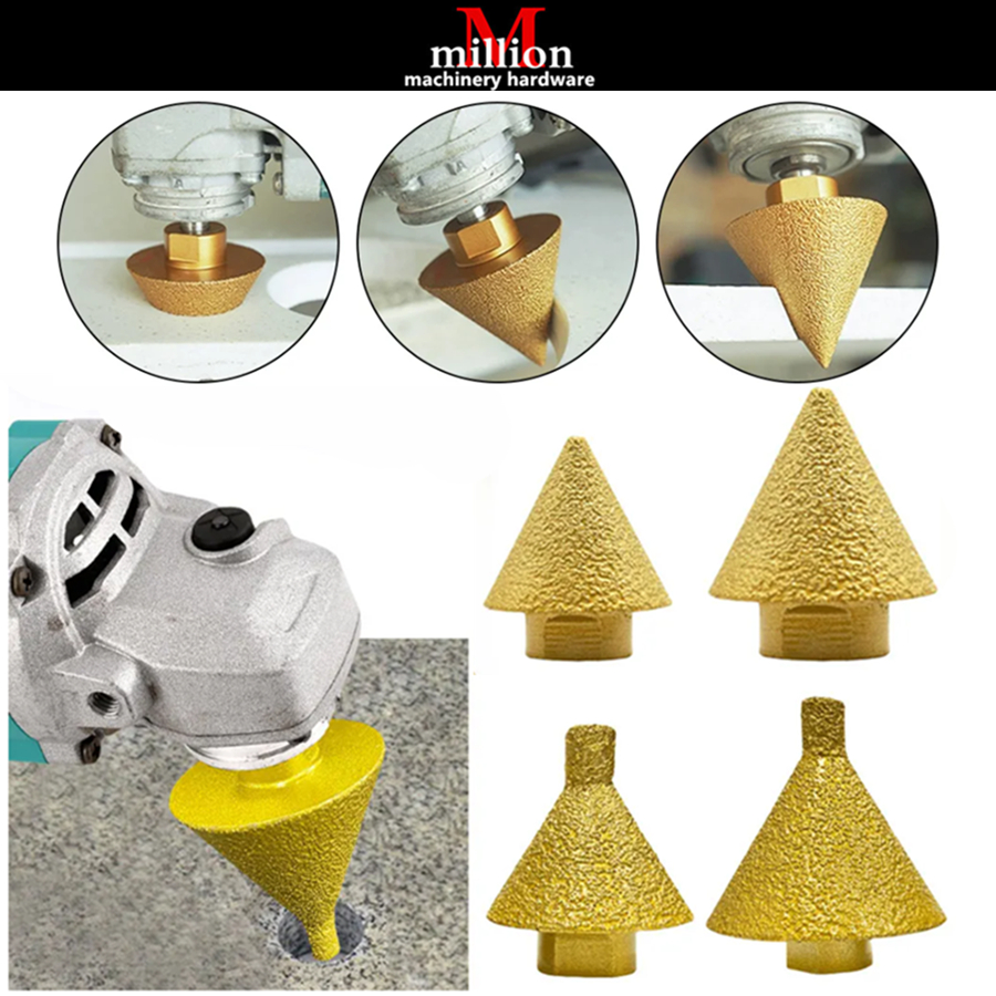 M10 Thread 38mm 50mm Diamond Chamfer Countersink Bits Cone Carve Bevel ...