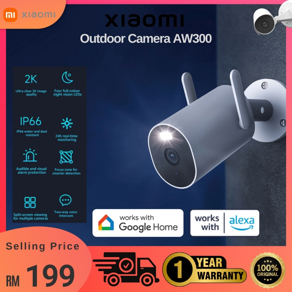 Xiaomi Outdoor Camera AW300 2K Full-HD | Smart Full-Color Night Vision ...