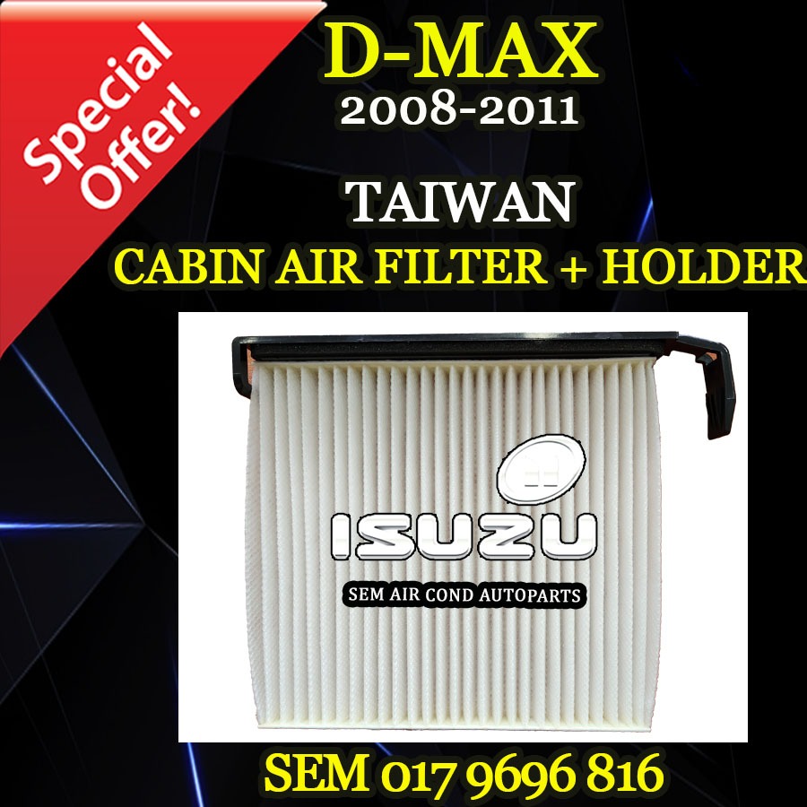 ISUZU D-MAX 2008-2011 YEAR OEM FIBRE CABIN AIR FILTER + HOLDER (CAR ...