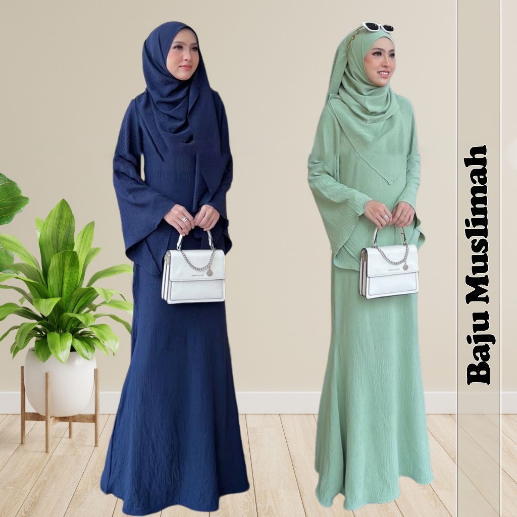New Design 2025 Modern Abaya Muslimah with FREE SHAWL Italian Cotton ...