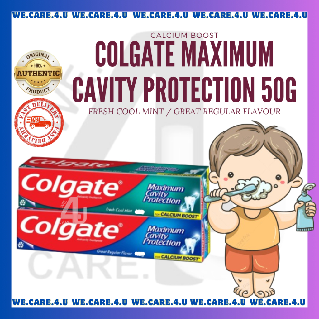 COLGATE MAXIMUM CAVITY PROTECTION ANTICAVITY TOOTHPASTE 50G [ ASSORTED ...