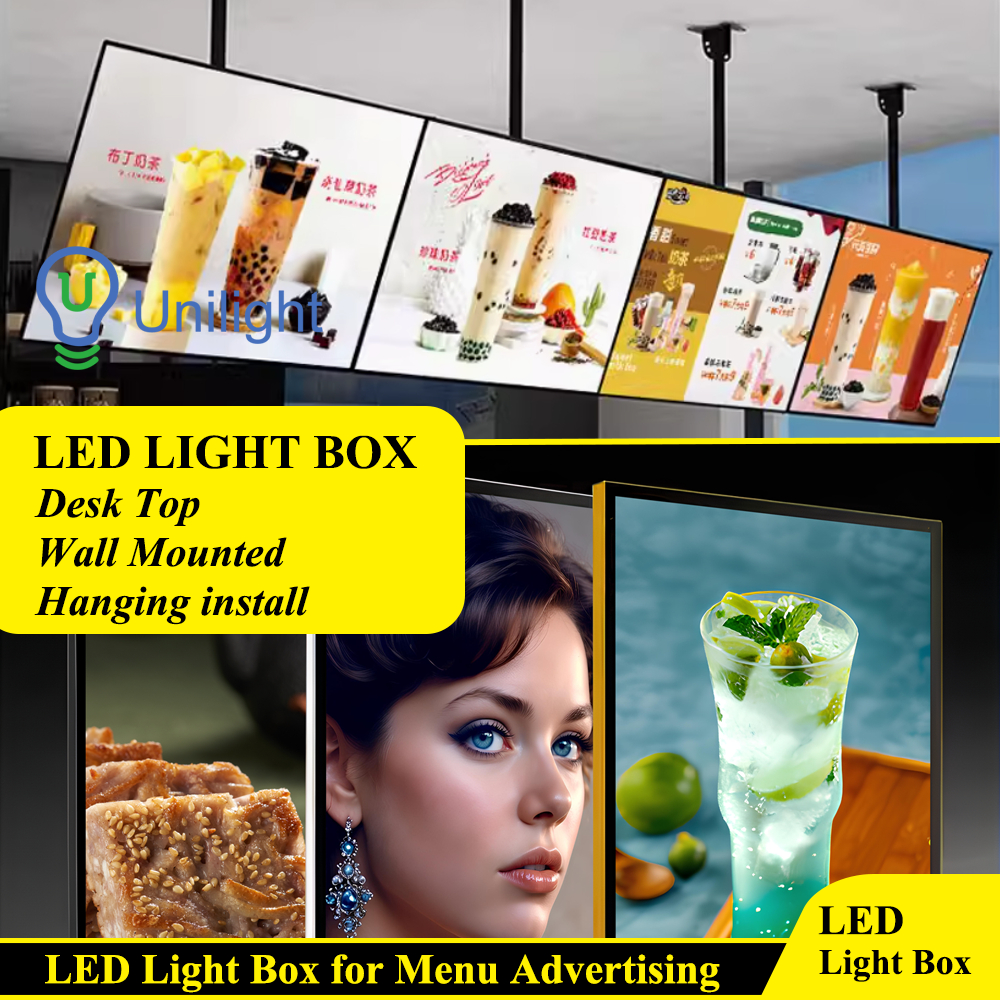 LED Lightbox Menu Board Poster Print untuk Papan Tanda Iklan Kafe ...