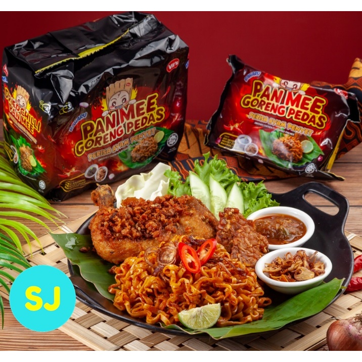Vit's Instant Pan Mee Goreng 93g x 4kets (Stifling Chicken/Shrimp Chili ...