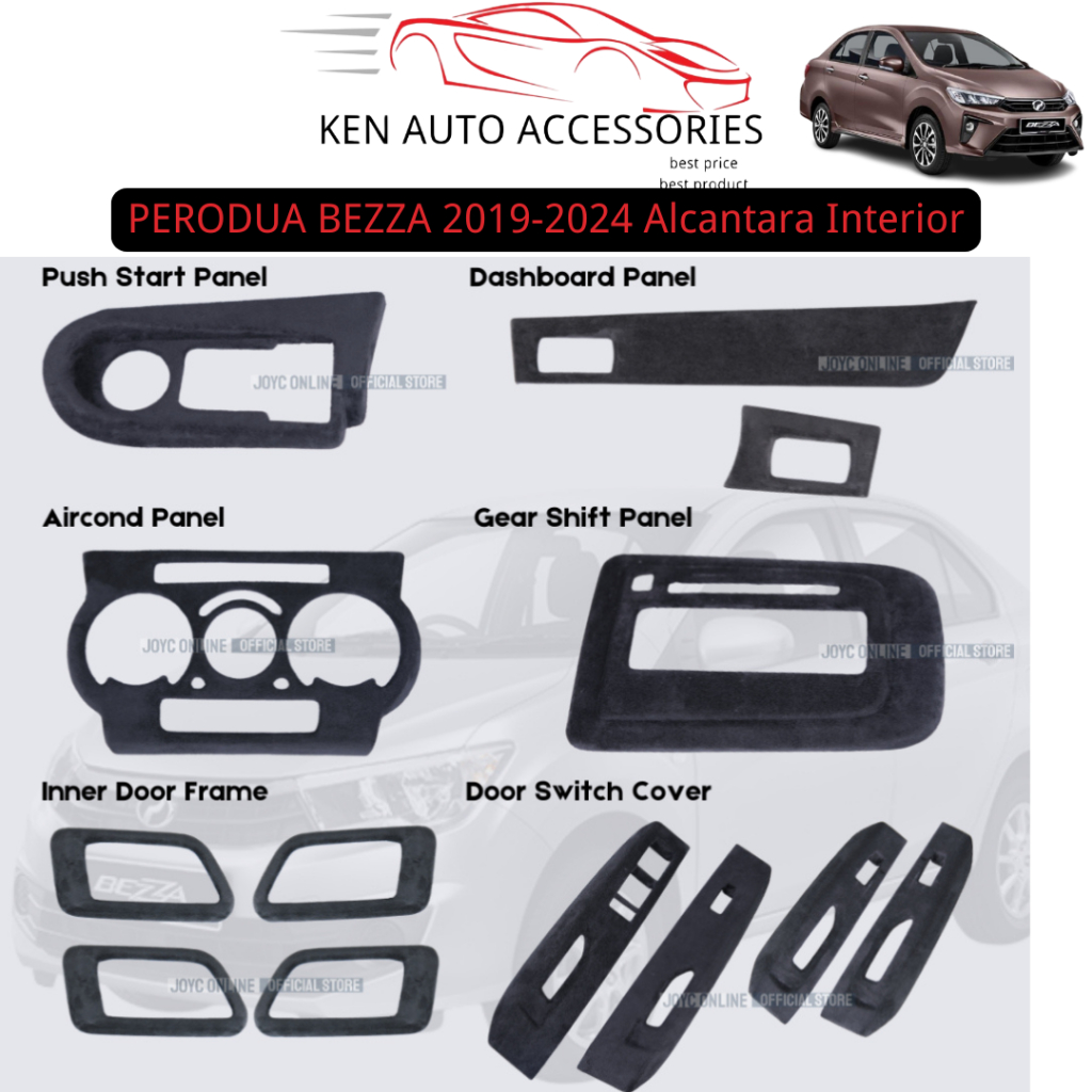 PERODUA BEZZA 2019-2024 INTERIOR ALCANTARA COVER DOOR SWITCH DOOR ...