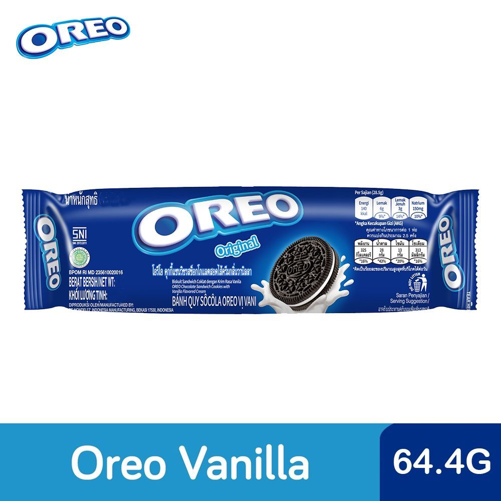 Oreo sandwich cookies with vanilla (66g) | Shopee Singapore