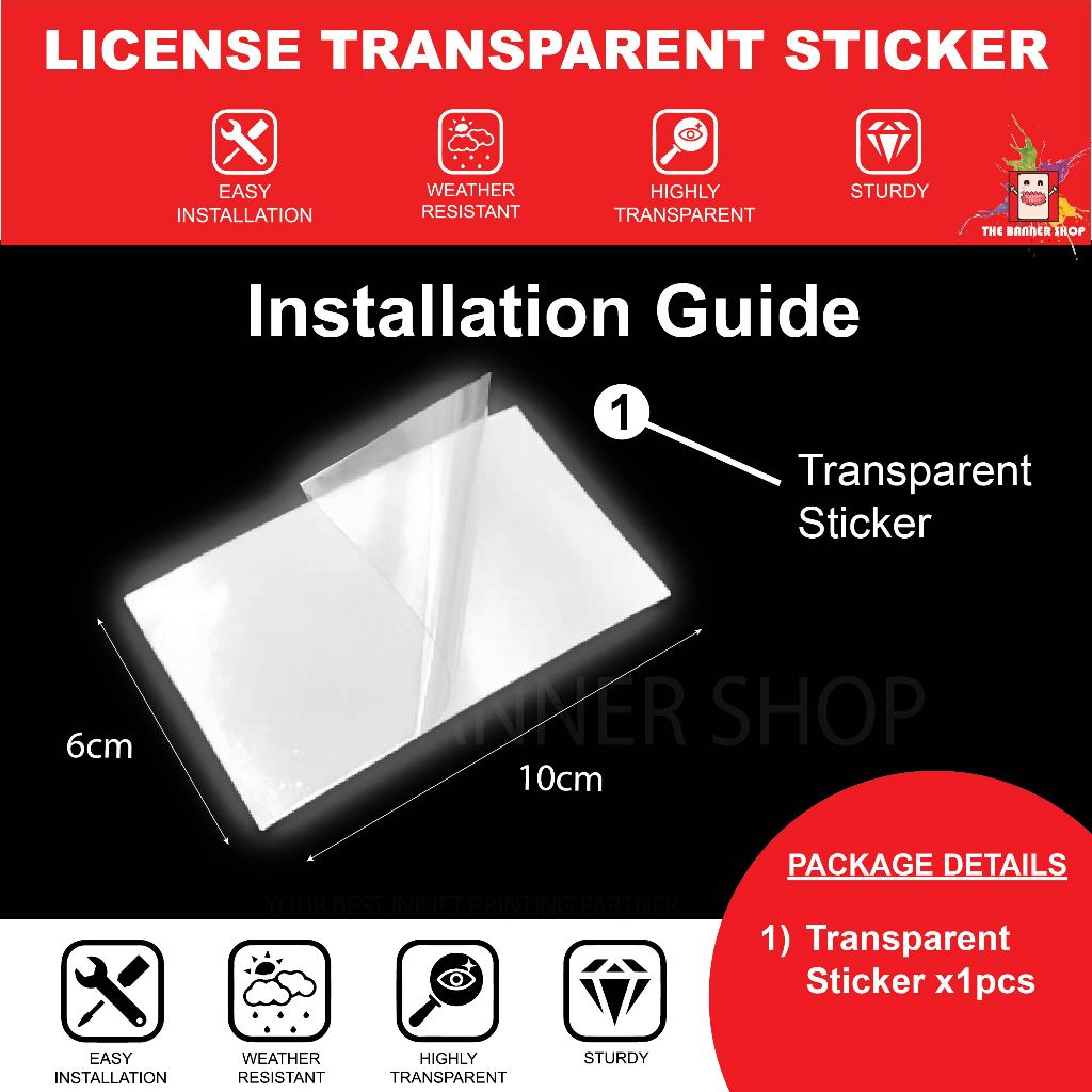 Roadtax Sticker / Puspakom Sticker / Transparent Sticker/ Pelekat ...