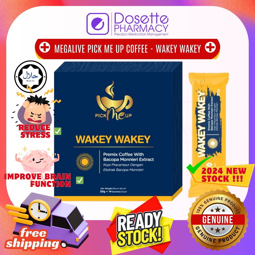 MEGALIVE PICK ME UP INSTANT COFFEE MIX 14 SACHETS X 20G - WAKEY WAKEY ...