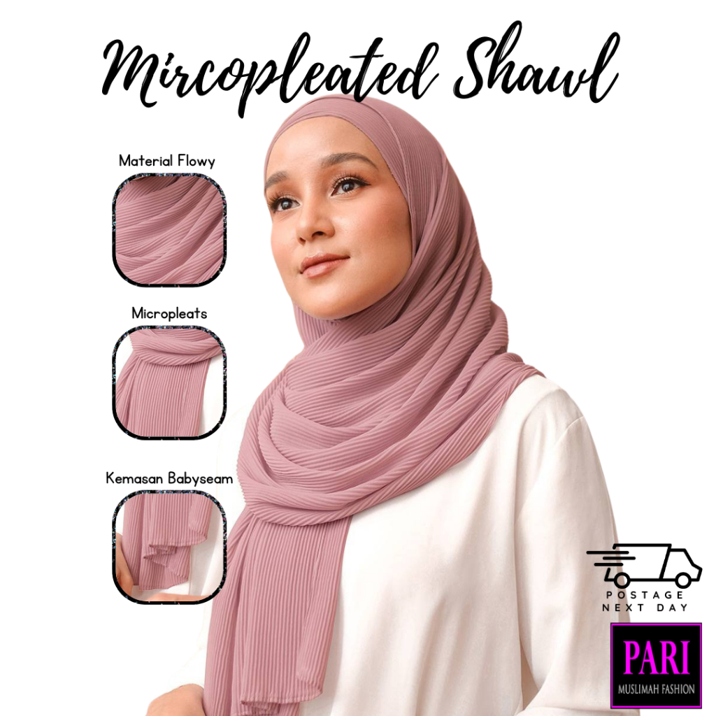 SHAWL PLEATED CRUSH & SHAWL PLEATED FIONA MICRO PLEATS SHAWL CRUSH ...