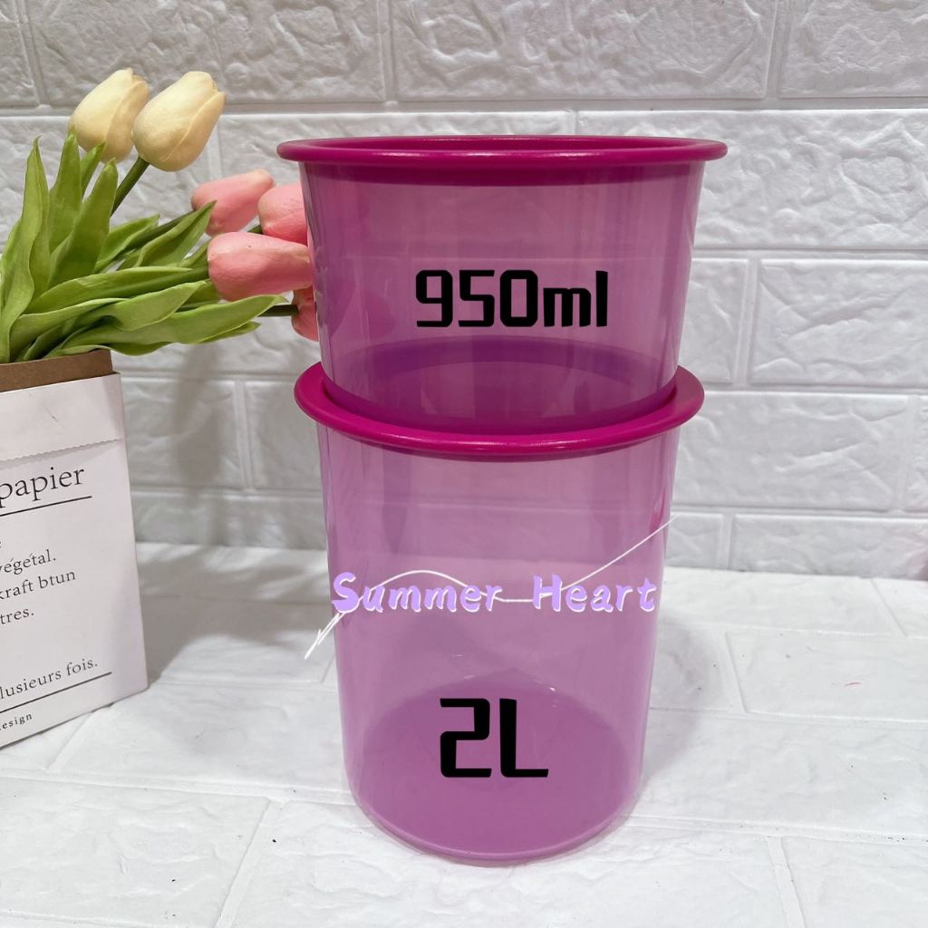 Tupperware One Touch Topper Small 950ml / One Touch Canister Small 2L | Shopee Singapore