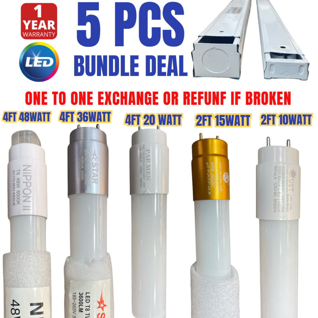 [5Sets/BOX] Led TUBE T8 22WATT | 36watt Long LED Lamp | 4ft | 2 Feet ...