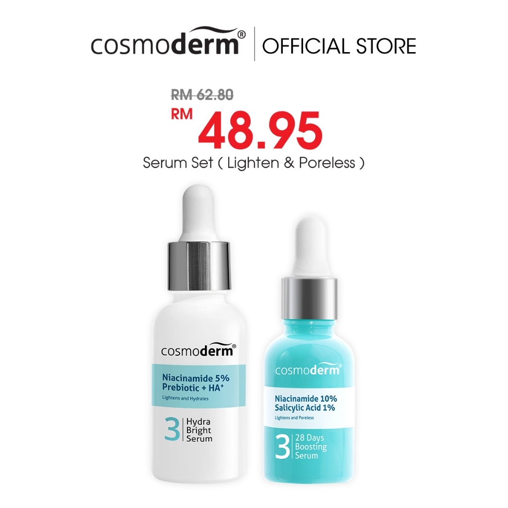 Cosmoderm Niacinamide Set (Lighten & Poreless) | Shopee Singapore