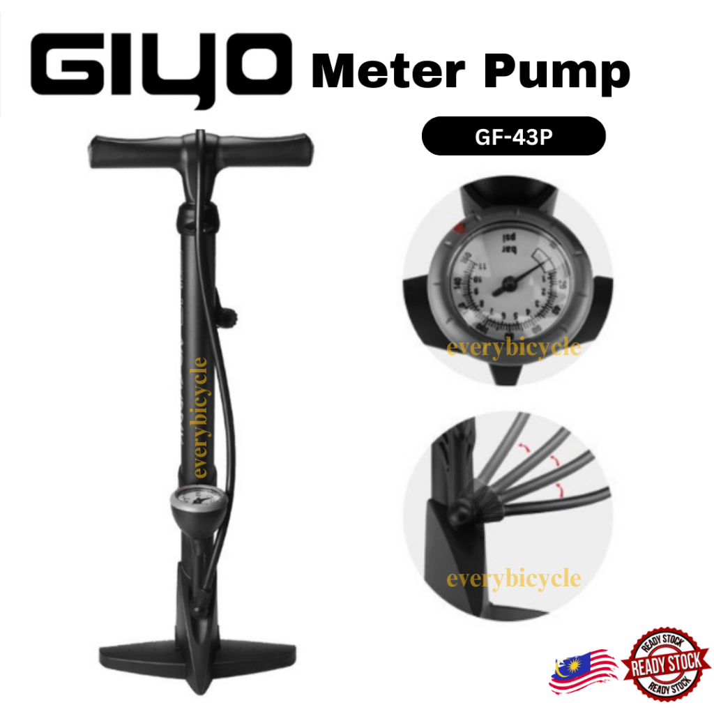 GIYO Meter Pump GF-43P High Pressure 60 PSI Air Pump for Bike ...