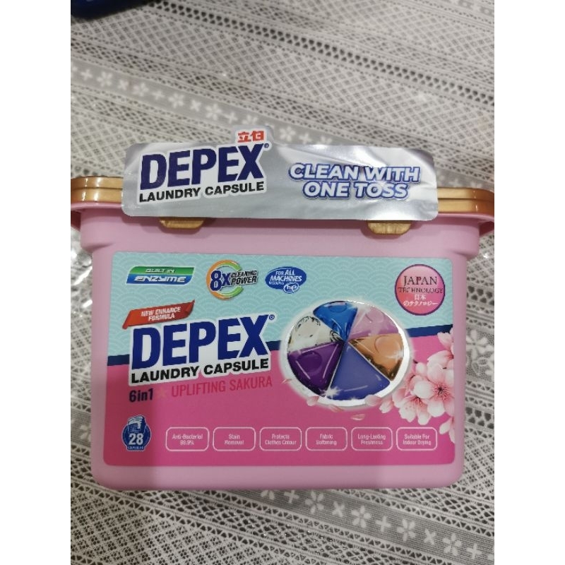 NEW SAKURA DEPEX 6 IN 1 LAUNDRY CAPSULE 28'S | Shopee Singapore
