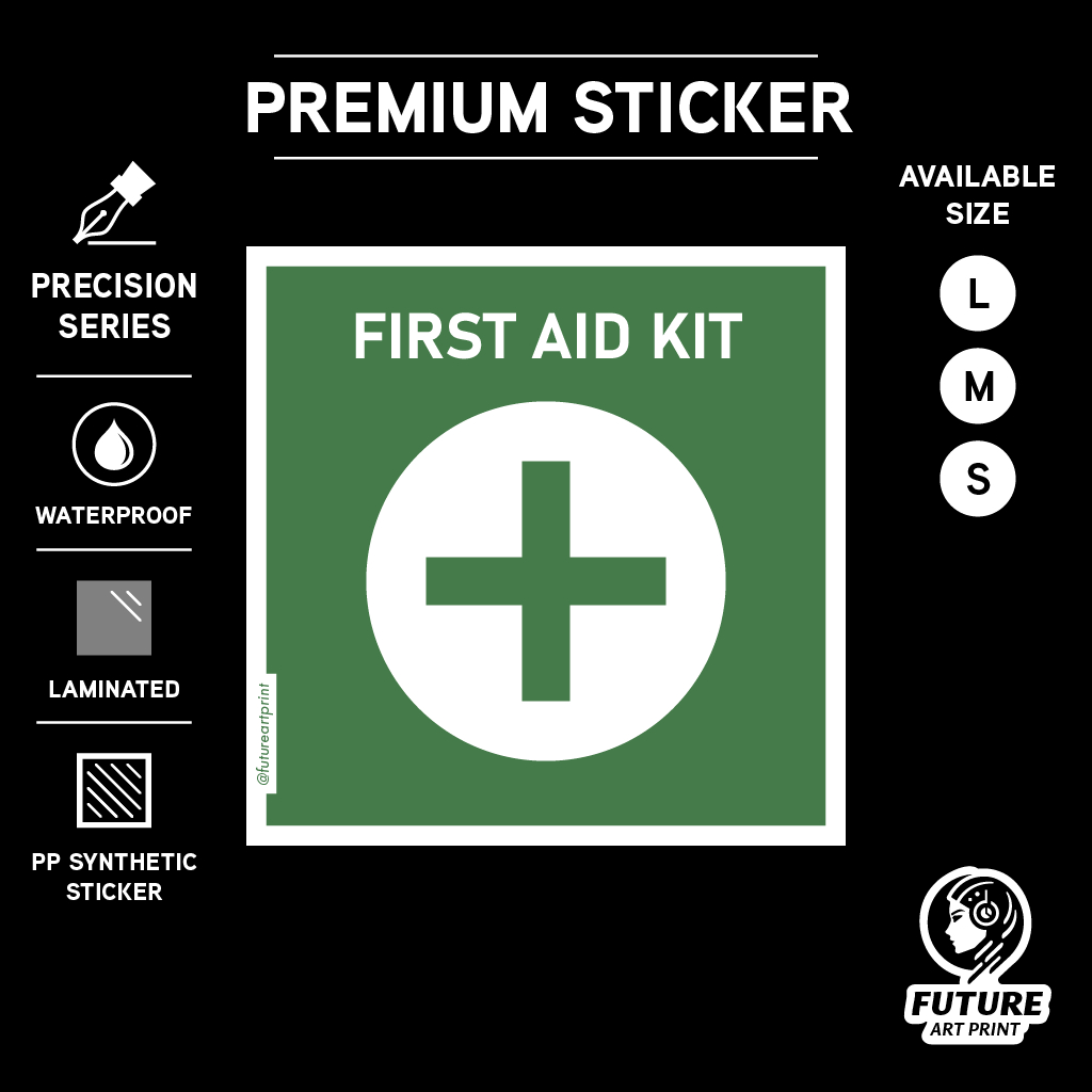 First Aid Kit. Medic Emergency. Premium Sticker Sign Notice Signage ...