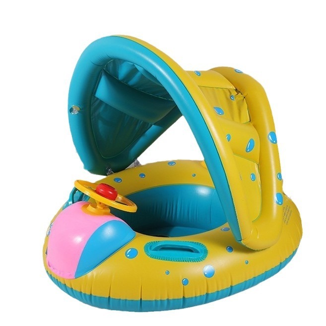 "Hoseor Car KIDDIE FLOAT CANOPY BABY SAFETY RING RIDE ON FLOAT SEAT ...
