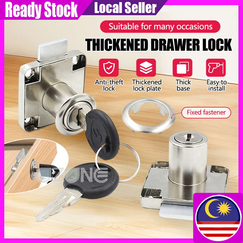Cabinet Drawer Lock Wardrobe Cabinet Locker Square Lock with 2 Keys ...