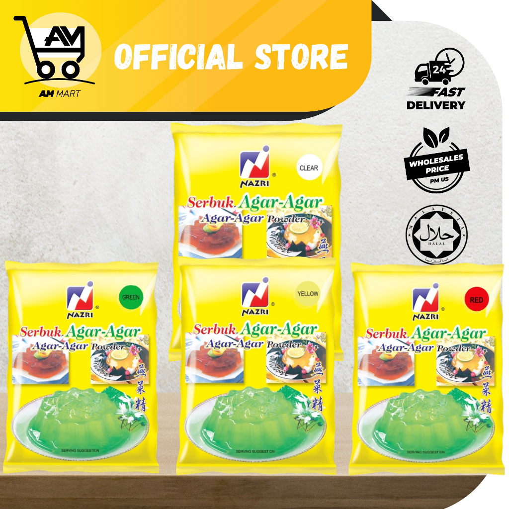 Raya NAZRI Agar Agar Agar Powder Various Flavors [1 Box 12pcs] 120g ...