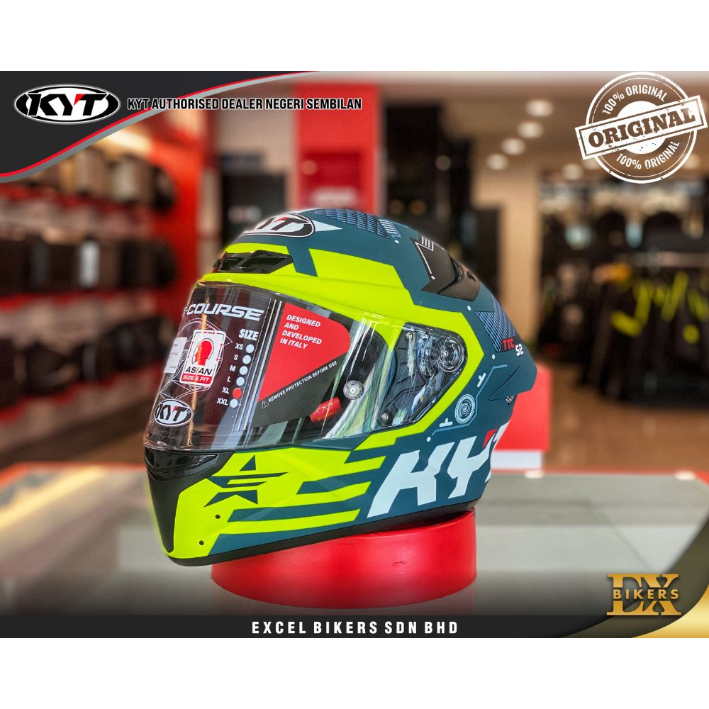 KYT HELMET TT COURSE FUSELAGE MT YELLOW /Full Face Helmet / Motorcycle ...