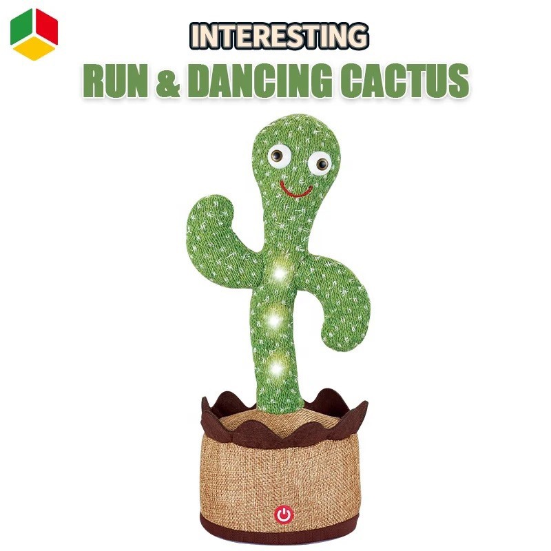(New Version)run&dance Cactus Toys Singing Talking Cactus Statue ...