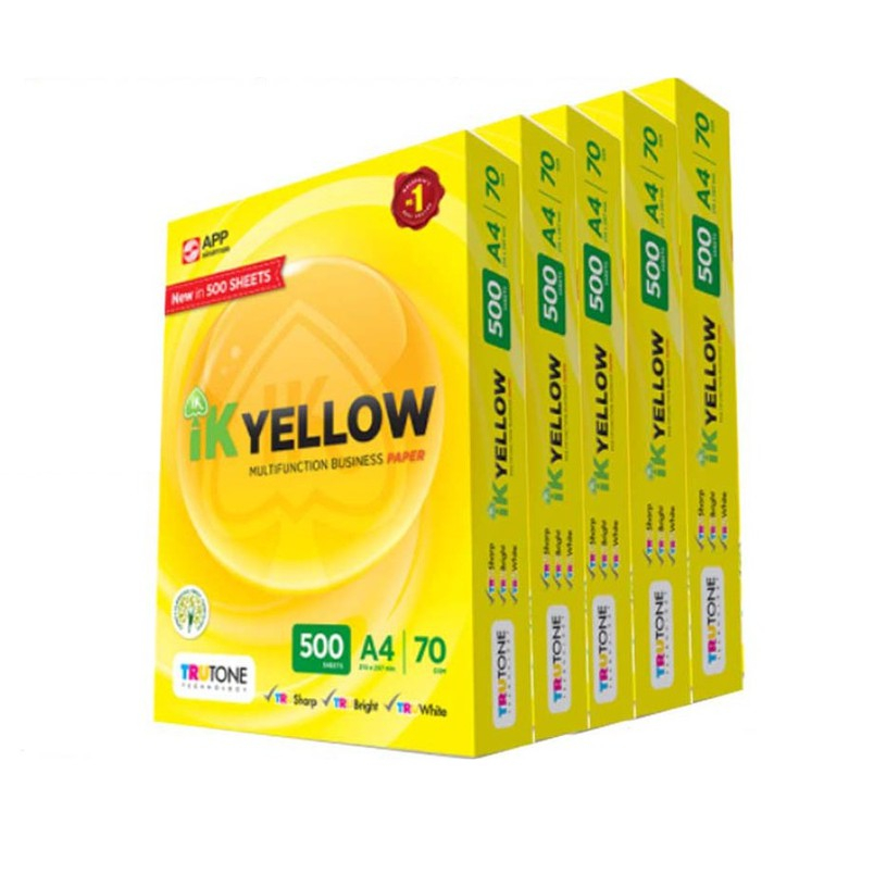 REPACK 50/100 IK YELLOW A4 70GSM Kertas A4/ A4 Paper / Plain Paper ...