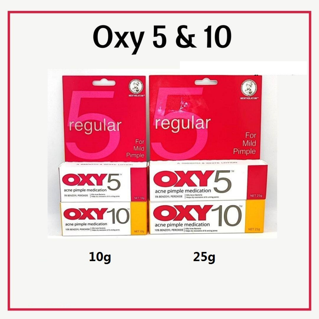 OXY ACNE PIMPLE MEDICATION ( 5 / 10 / COVER ) 10G | Shopee Singapore