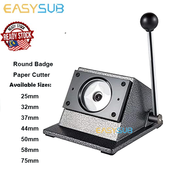 Round Badge Paper Cutter 25/32/44/58/75mm Punch Die Cutter Button Maker ...