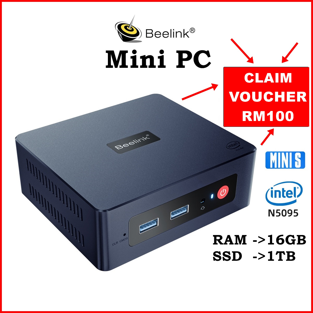 Beelink Mini S N5095 | 16GB RAM 1TB SSD | Window Mini PC Mini Desktop ...